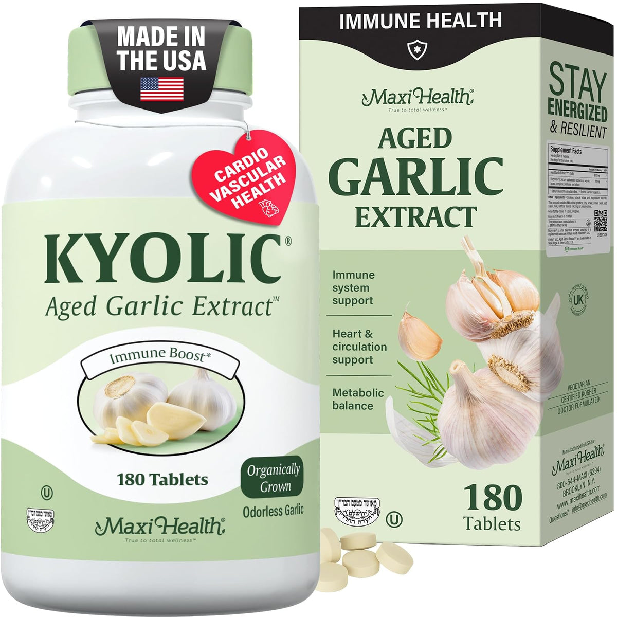 Maxi Health garlic extract capsules