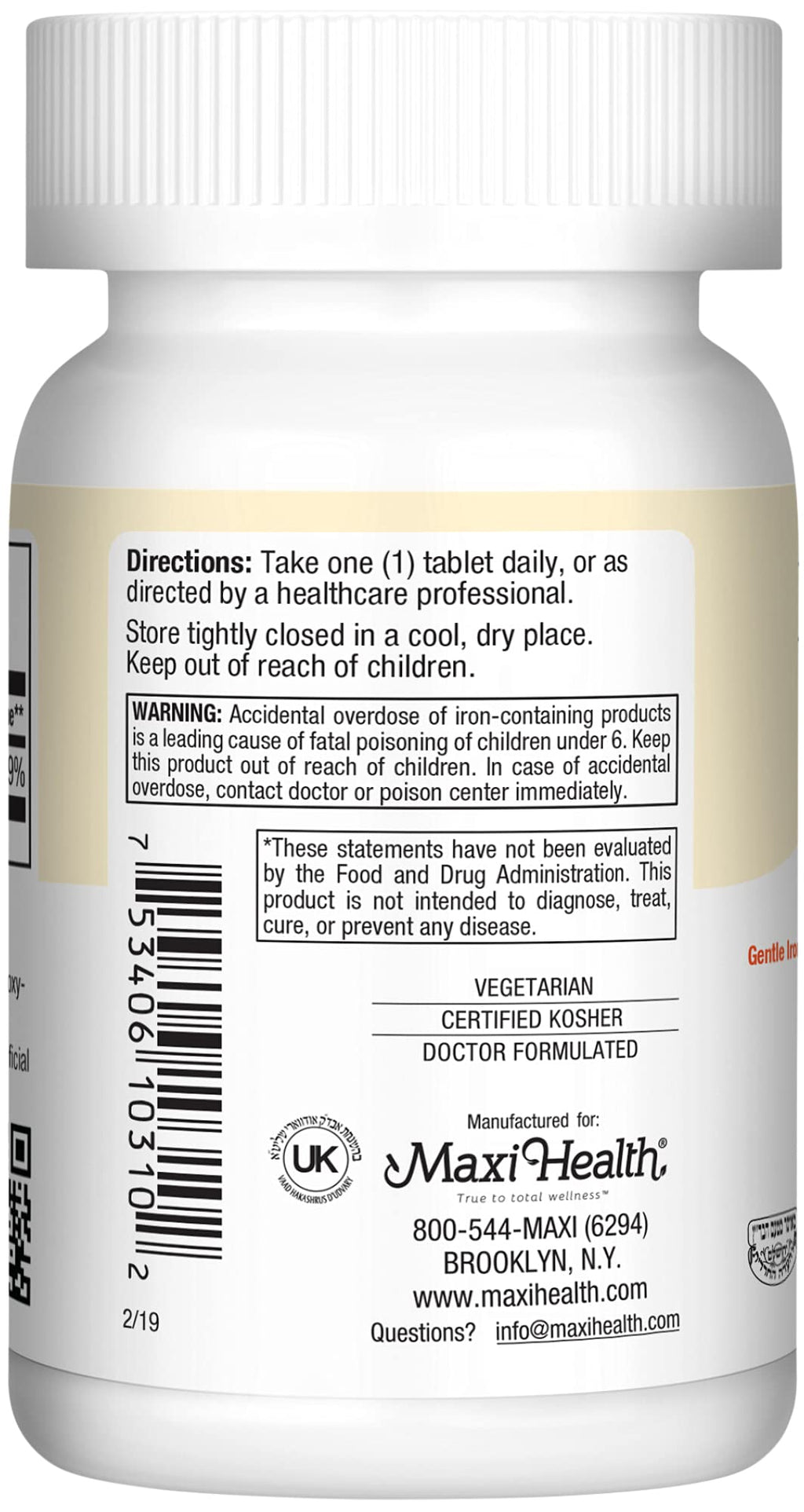 Maxi Health iron for balanced nutrition