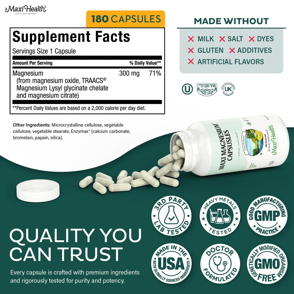 Maxi Health magnesium for overall health