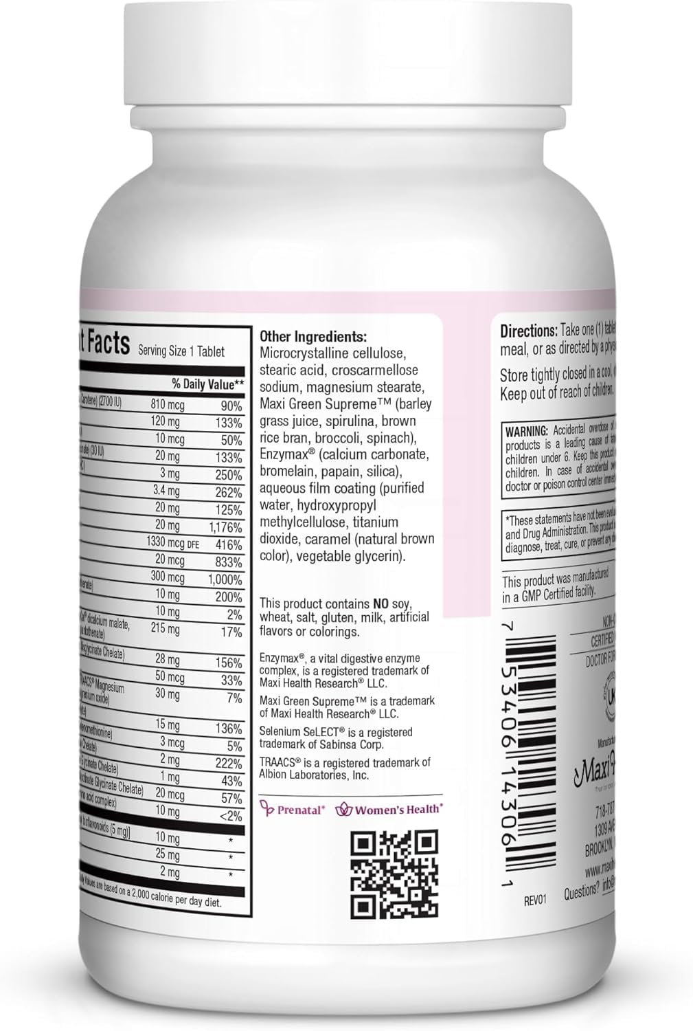 maxi health prenatal vitamins for fetal development