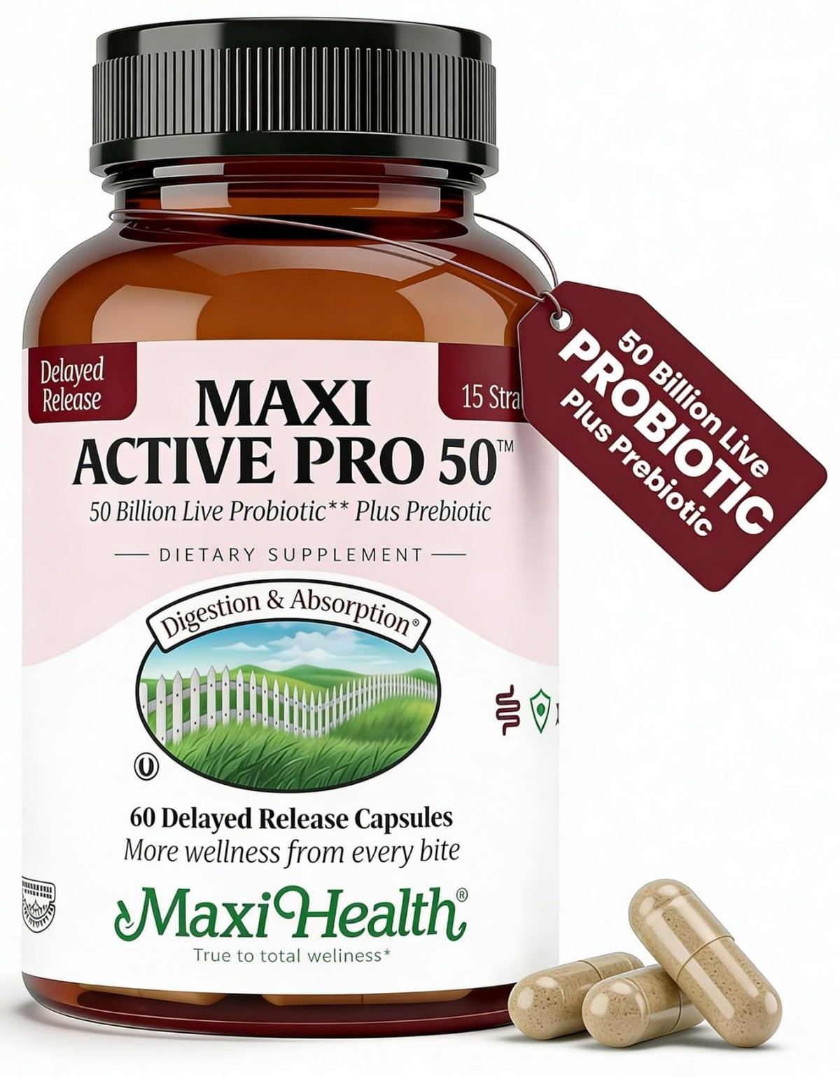 Maxi Health probiotics for digestive health