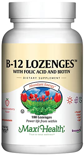 Maxi Health vitamin B12 lozenges for energy