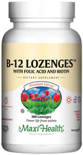 Maxi Health vitamin B12 lozenges strawberry flavour