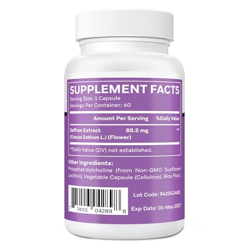 Maximum absorption saffron supplements
