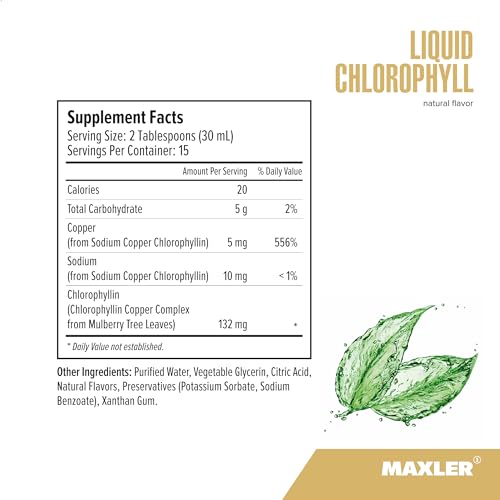 Maxler Liquid Chlorophyll refreshing mint flavour