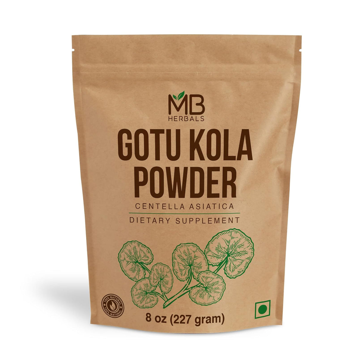 MB Herbals Gotu Kola powder for herbal wellness