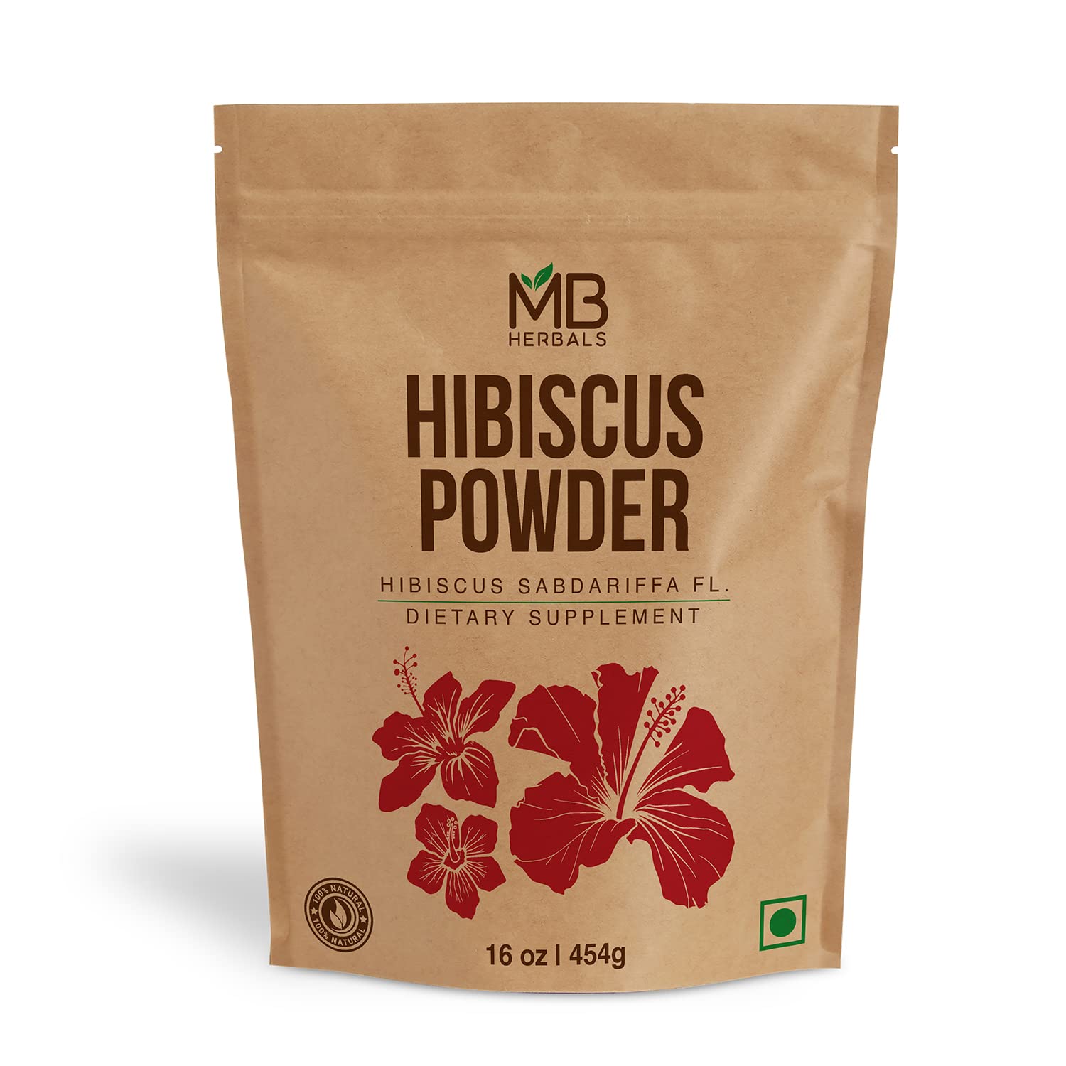 MB Herbals hibiscus powder for herbal tea