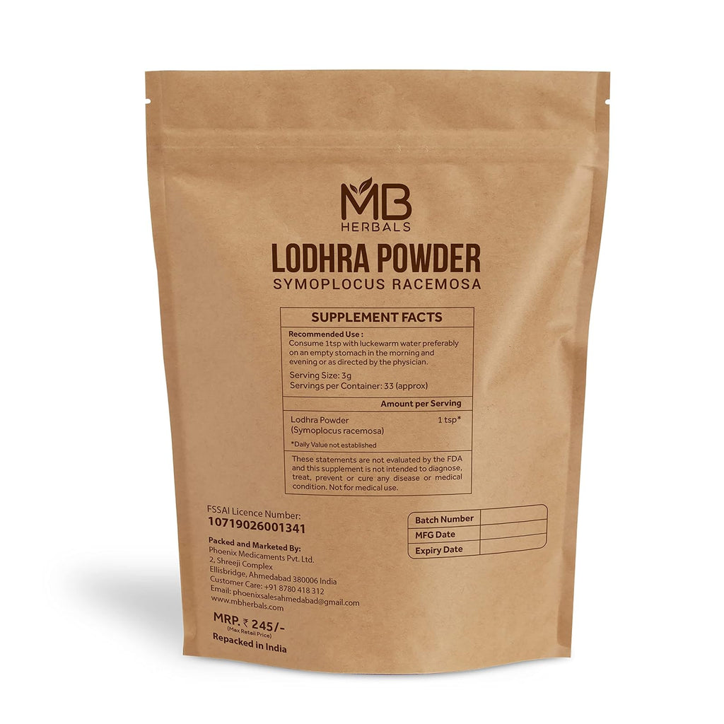 MB Herbals Lodhra Powder natural beauty boost