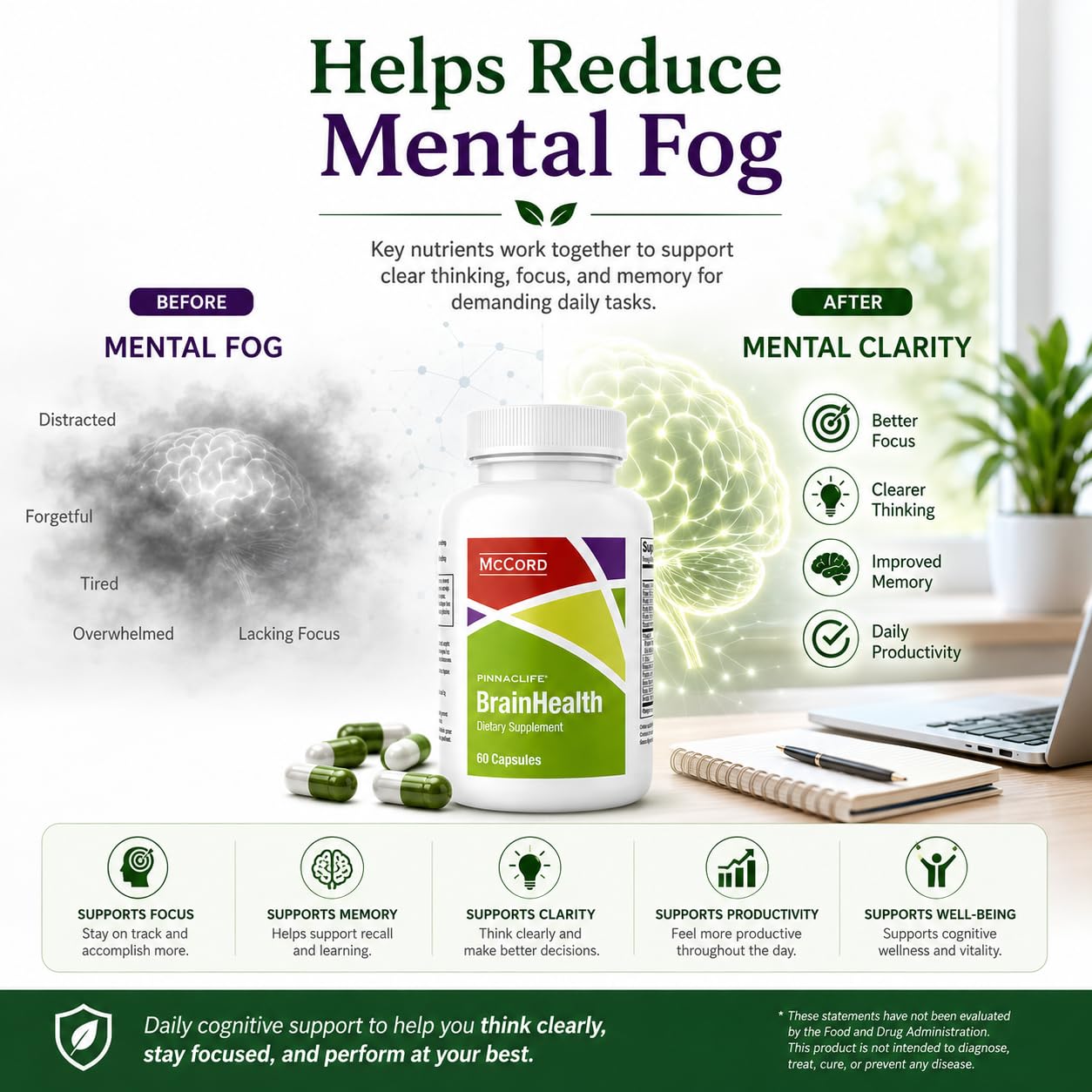 McCord BrainHealth blended supplements for daily wellness