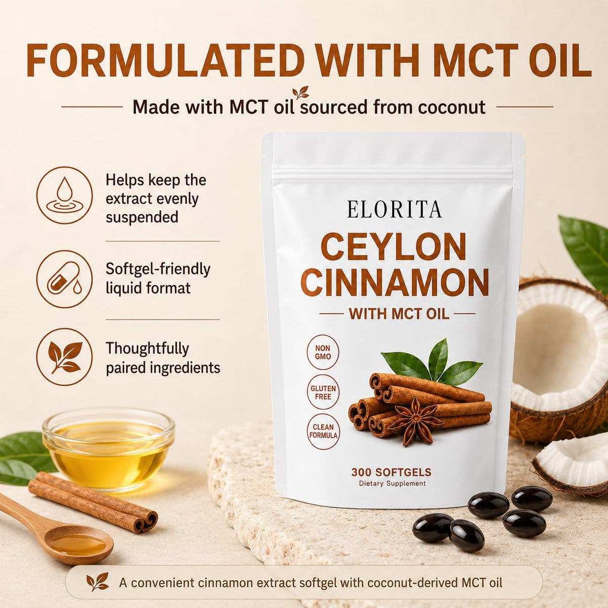 MCT oil and cinnamon for energy