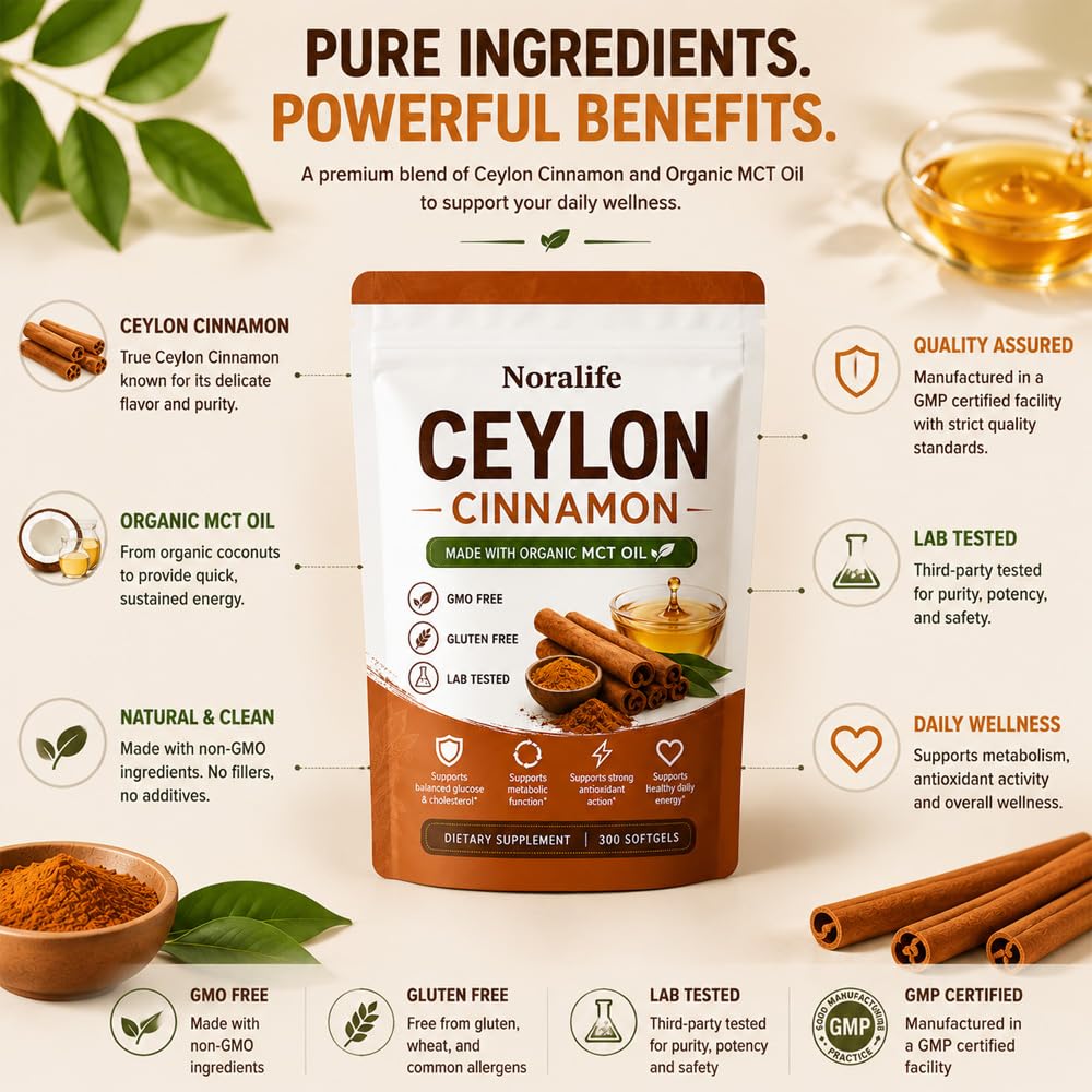 MCT oil benefits in Noralife cinnamon