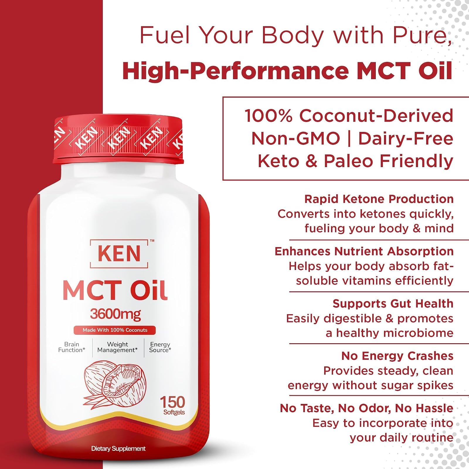 MCT oil for healthy fat intake
