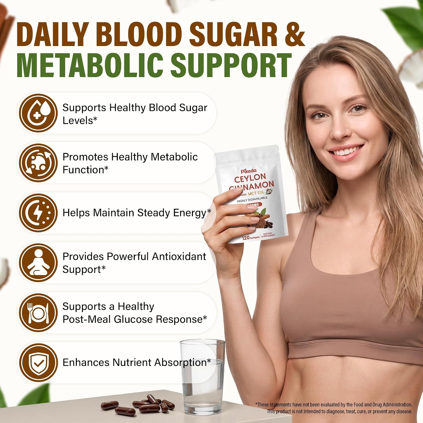 MCT oil infused cinnamon capsules