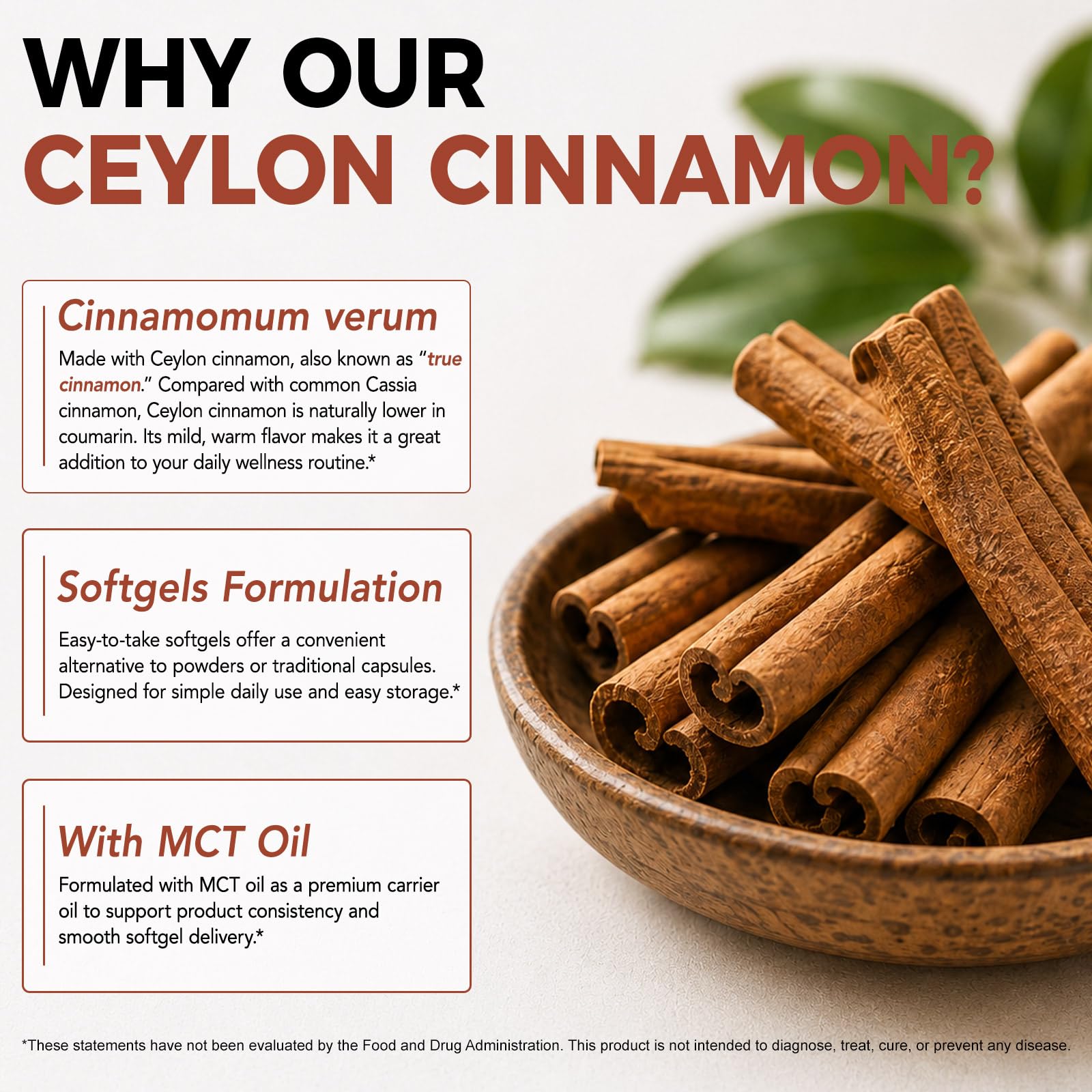 MCT oil infused cinnamon capsules