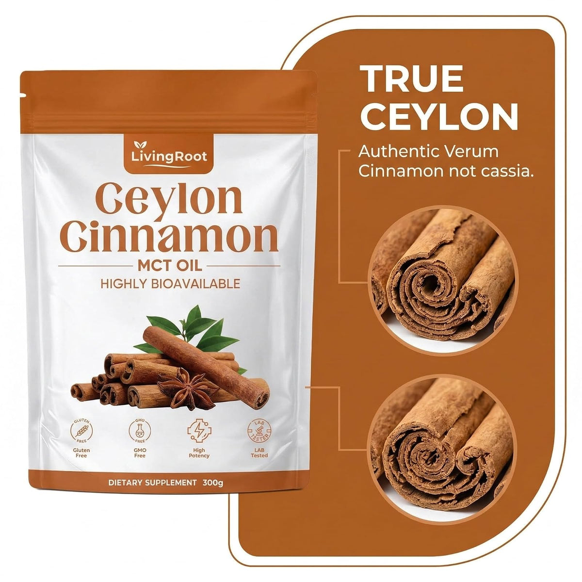 MCT oil infused cinnamon spice