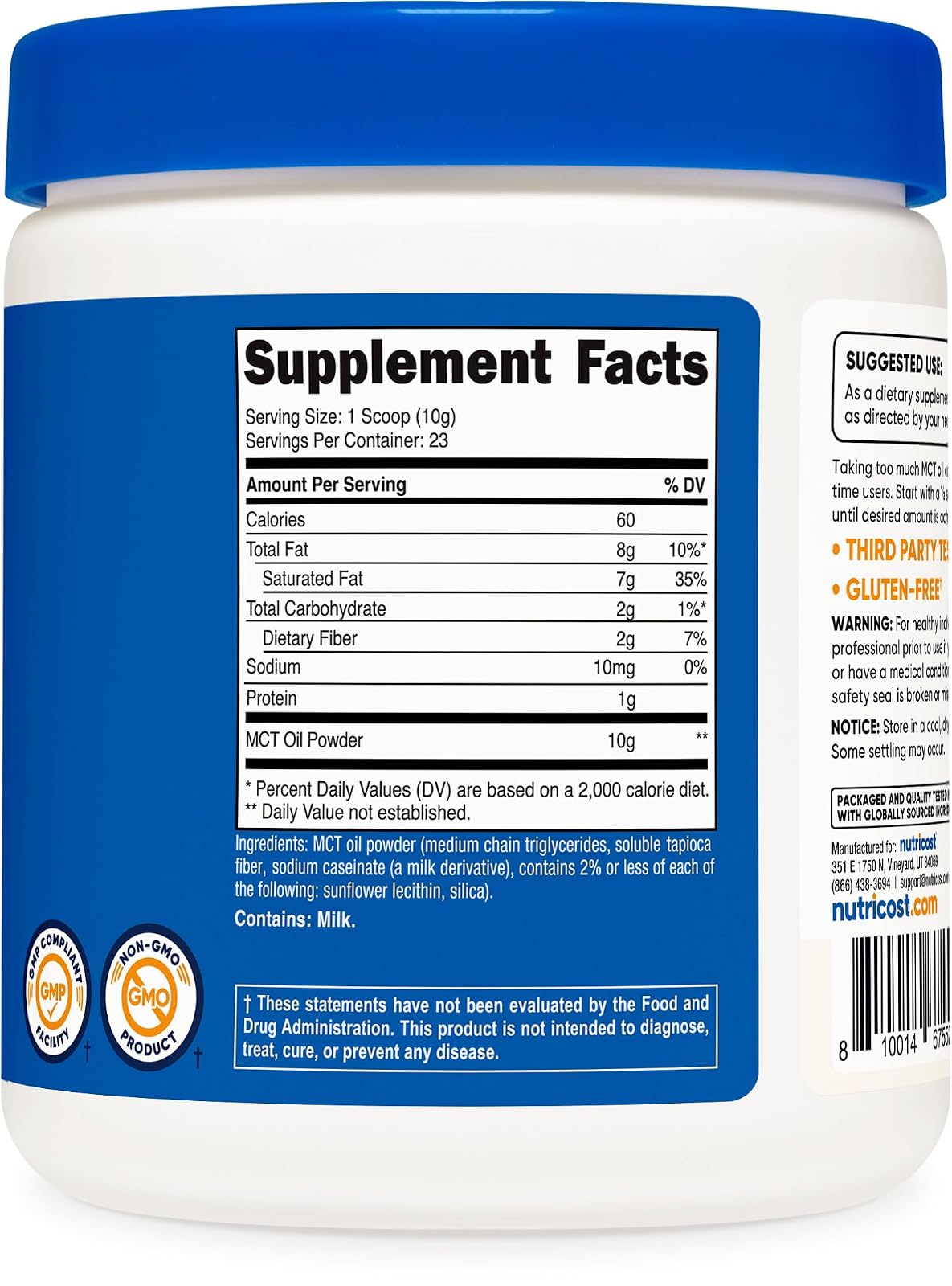 MCT oil powder for healthy fats