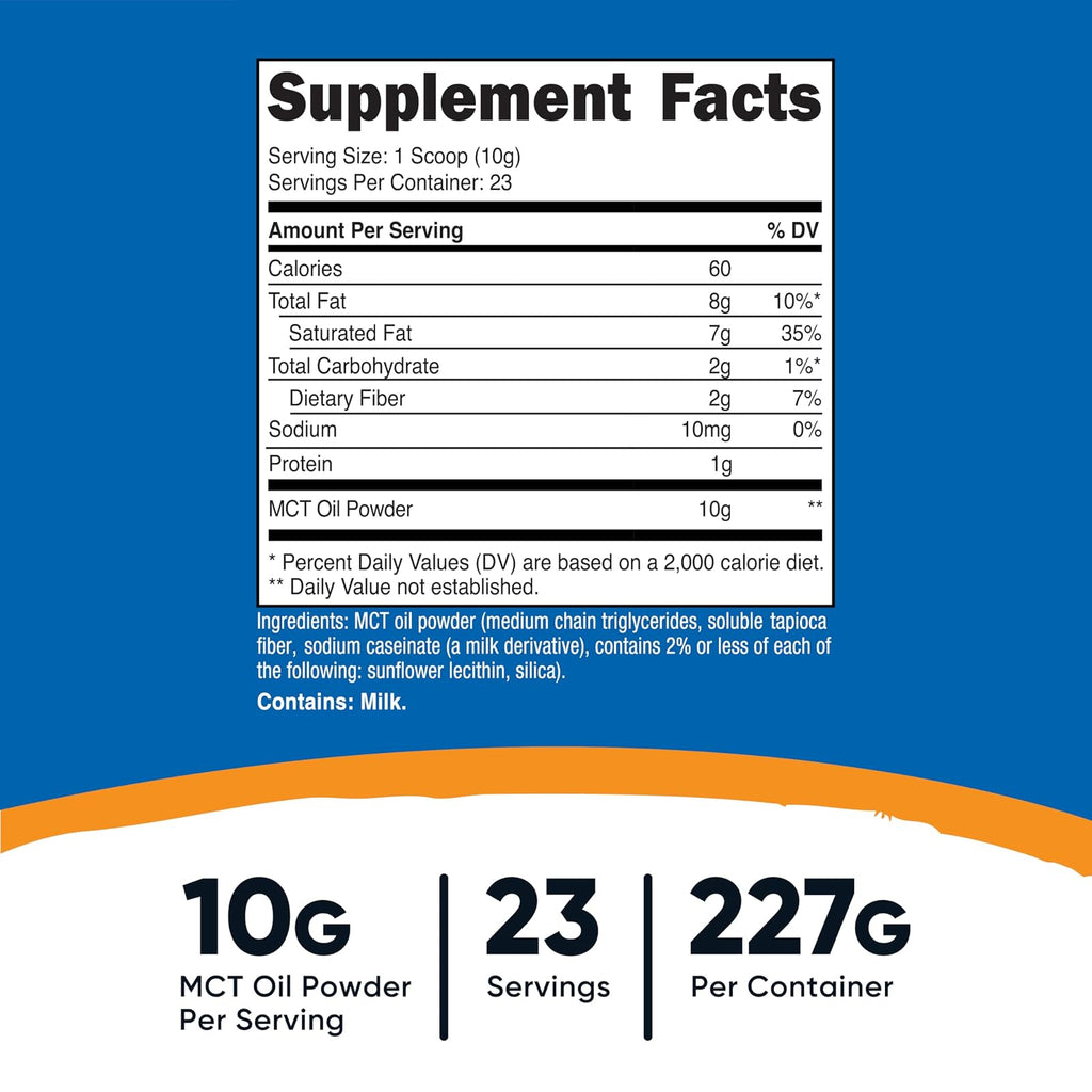 MCT oil powder for keto diet