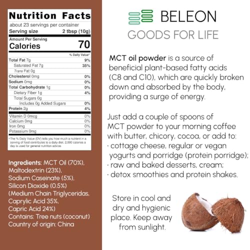 MCT oil powder supports weight management