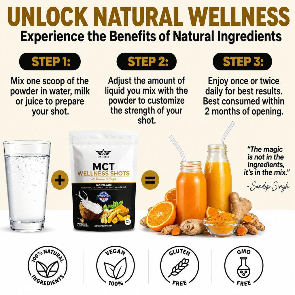 MCT shots for active lifestyles