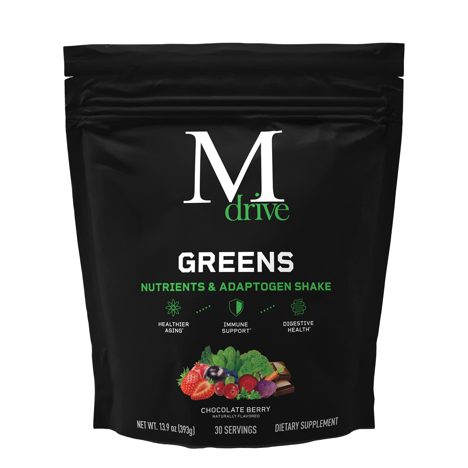 Mdrive Greens chocolate berry shake