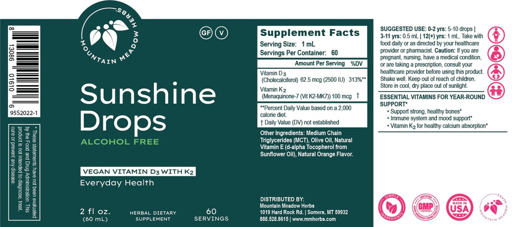 Meadow Herbs Sunshine Drops benefits