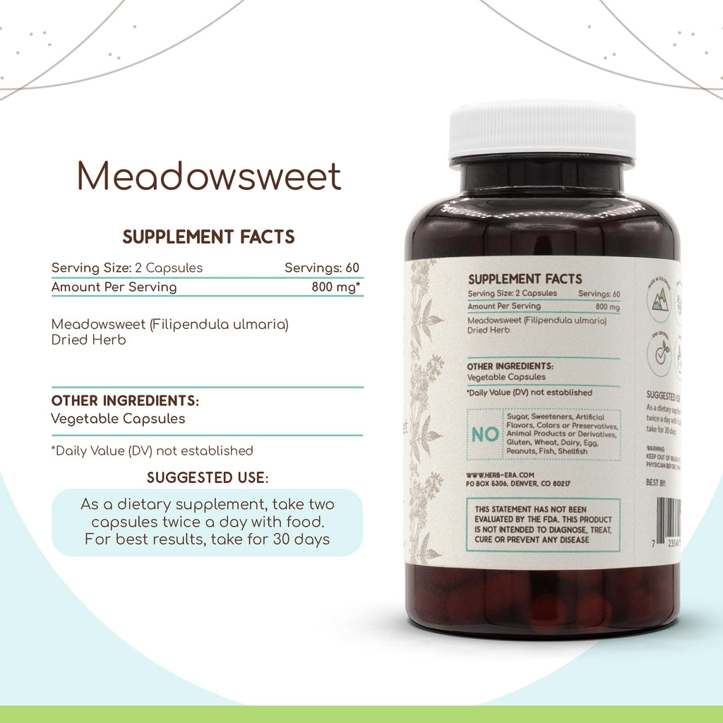 Meadowsweet capsules for immune support