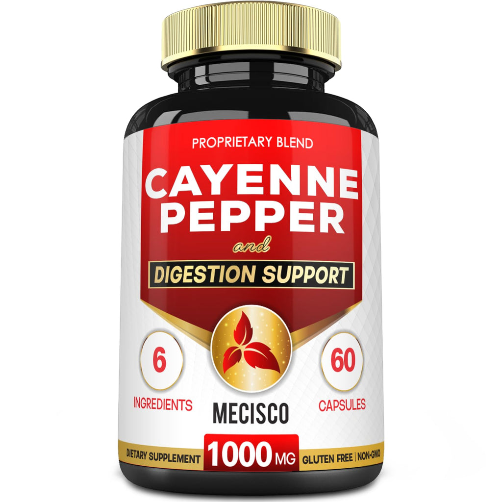 Mecisco cayenne pepper capsules for digestion
