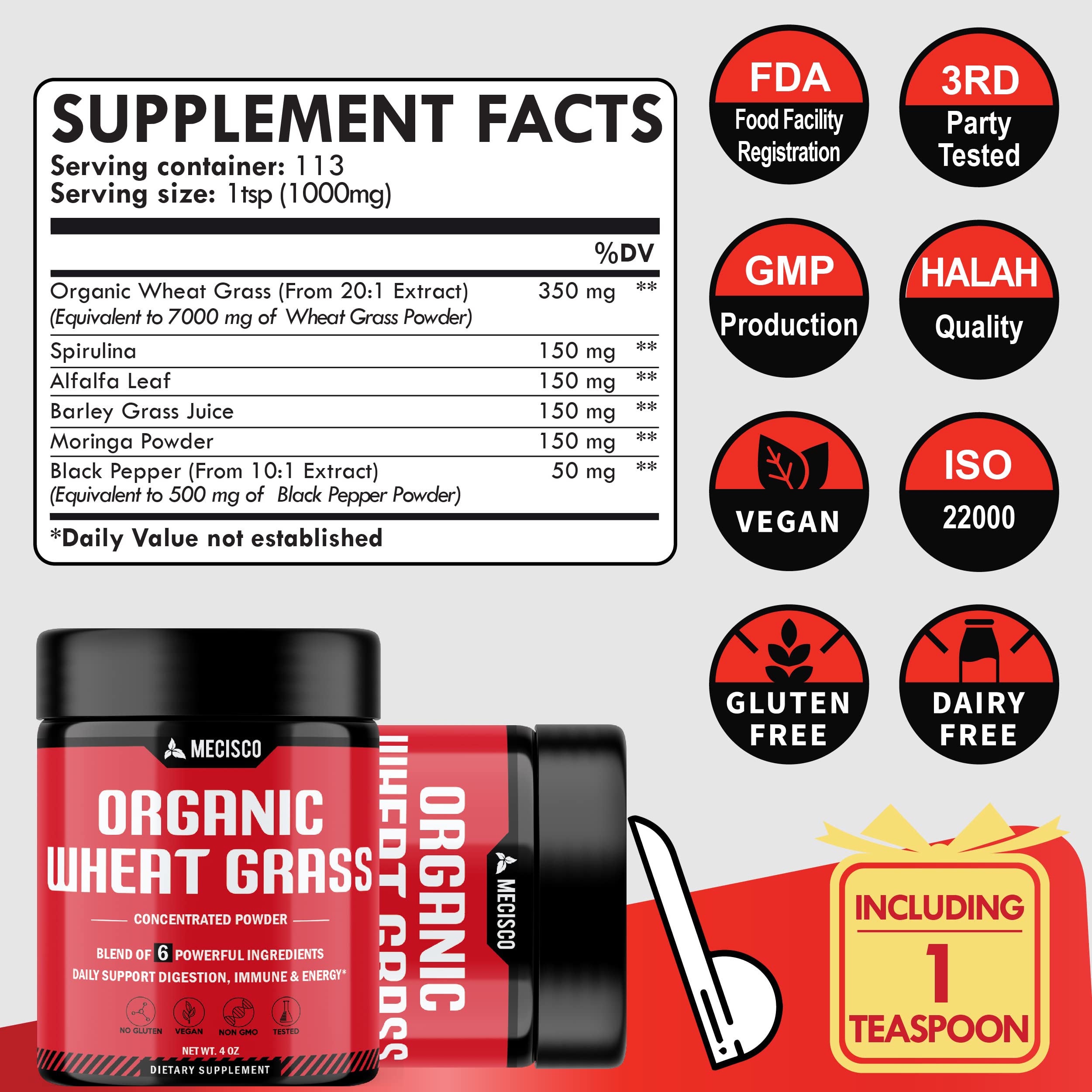 Mecisco spirulina for overall vitality