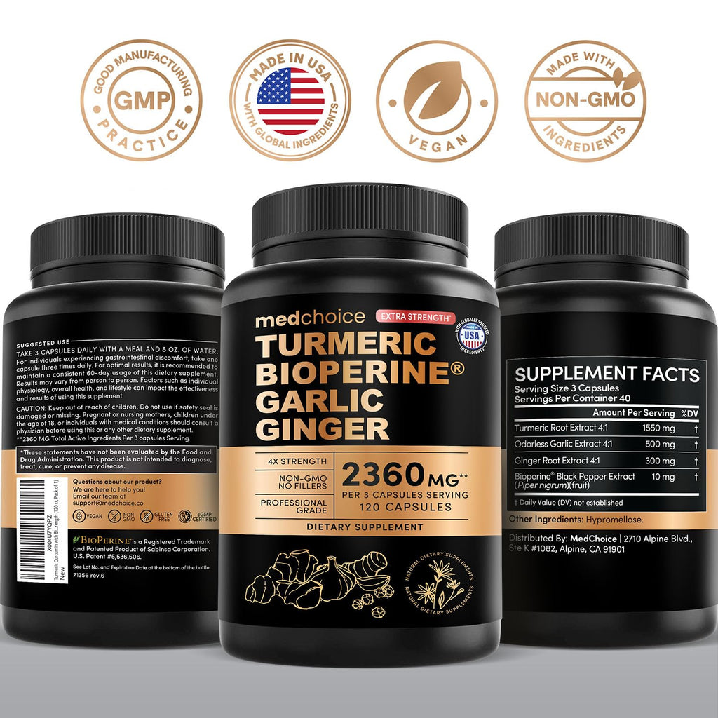 MEDCHOICE turmeric capsules for wellness
