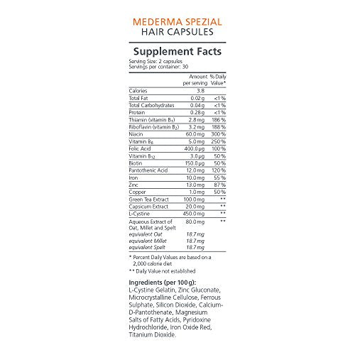Mederma blended supplements for fuller hair