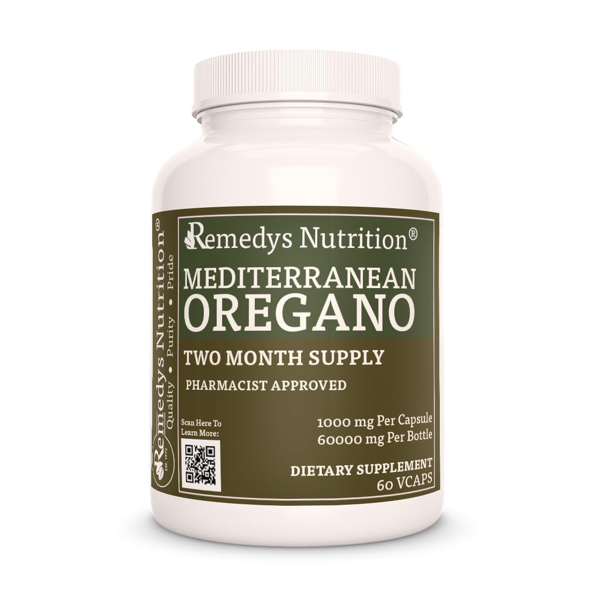 Mediterranean oregano herbal supplement