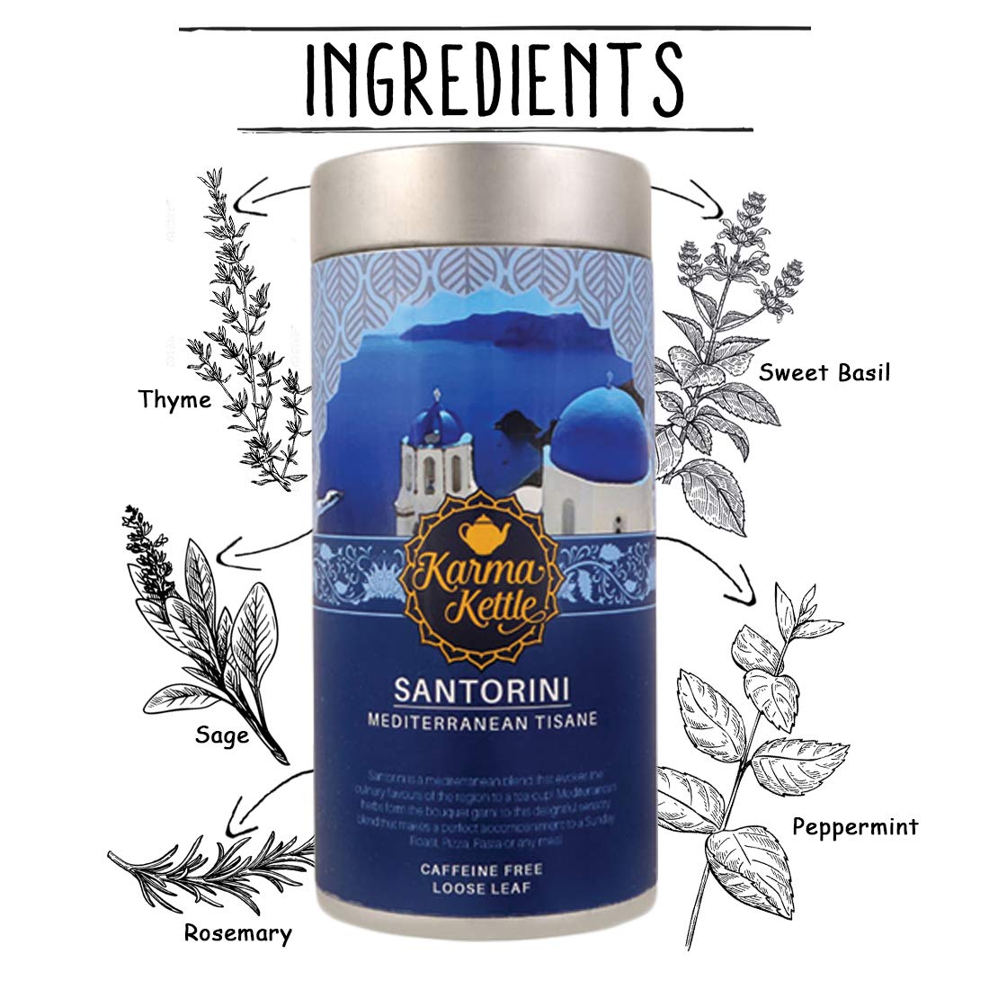 Mediterranean tisane loose leaf blend