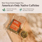 medium roast yaupon tea leaves