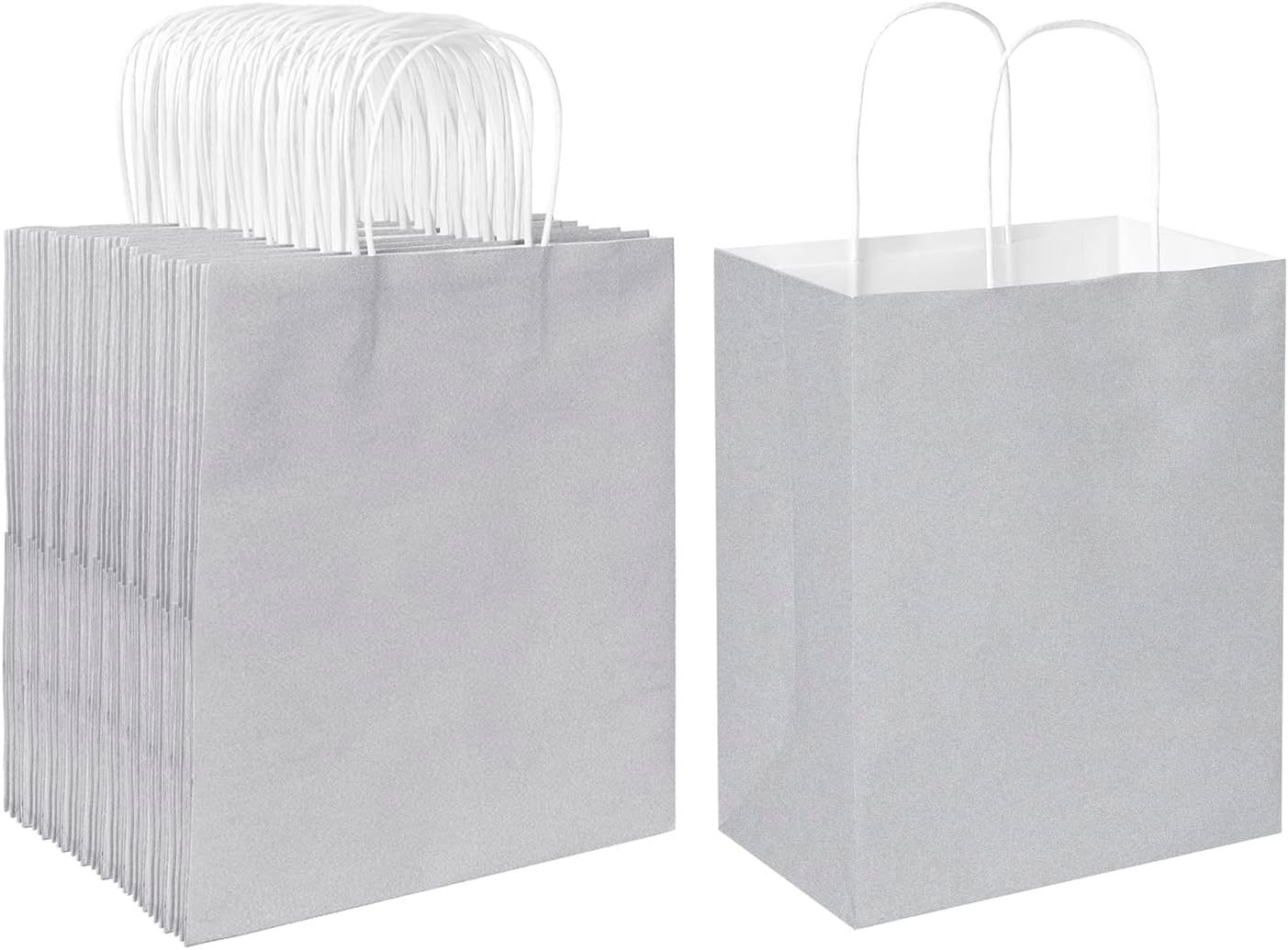 medium silver kraft bags for parties