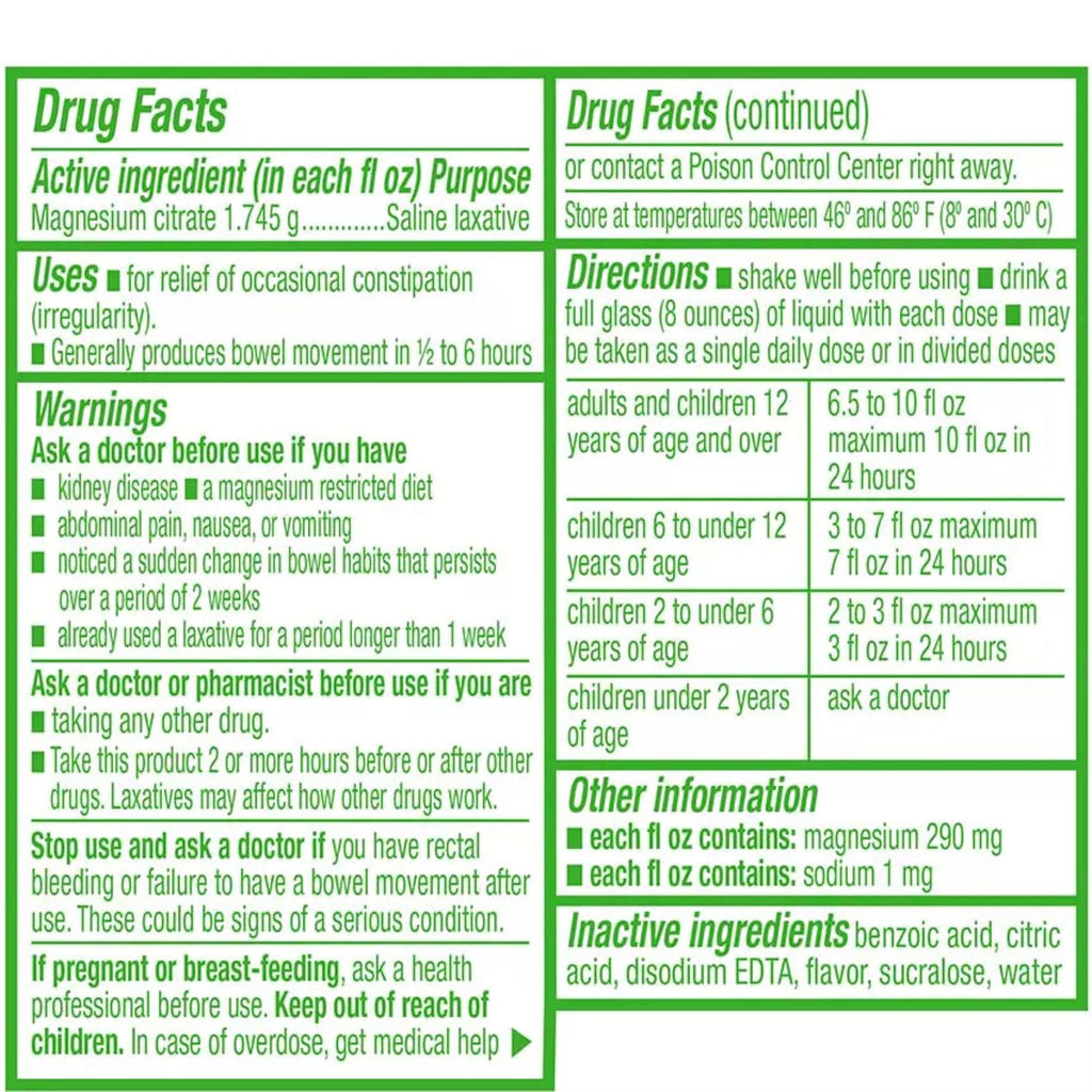 MedRite magnesium citrate oral supplement