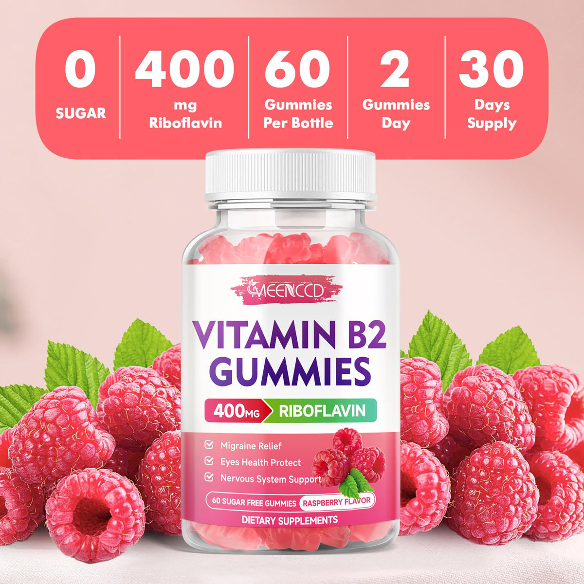 MEENCCD Vitamin B2 gummies for overall wellness