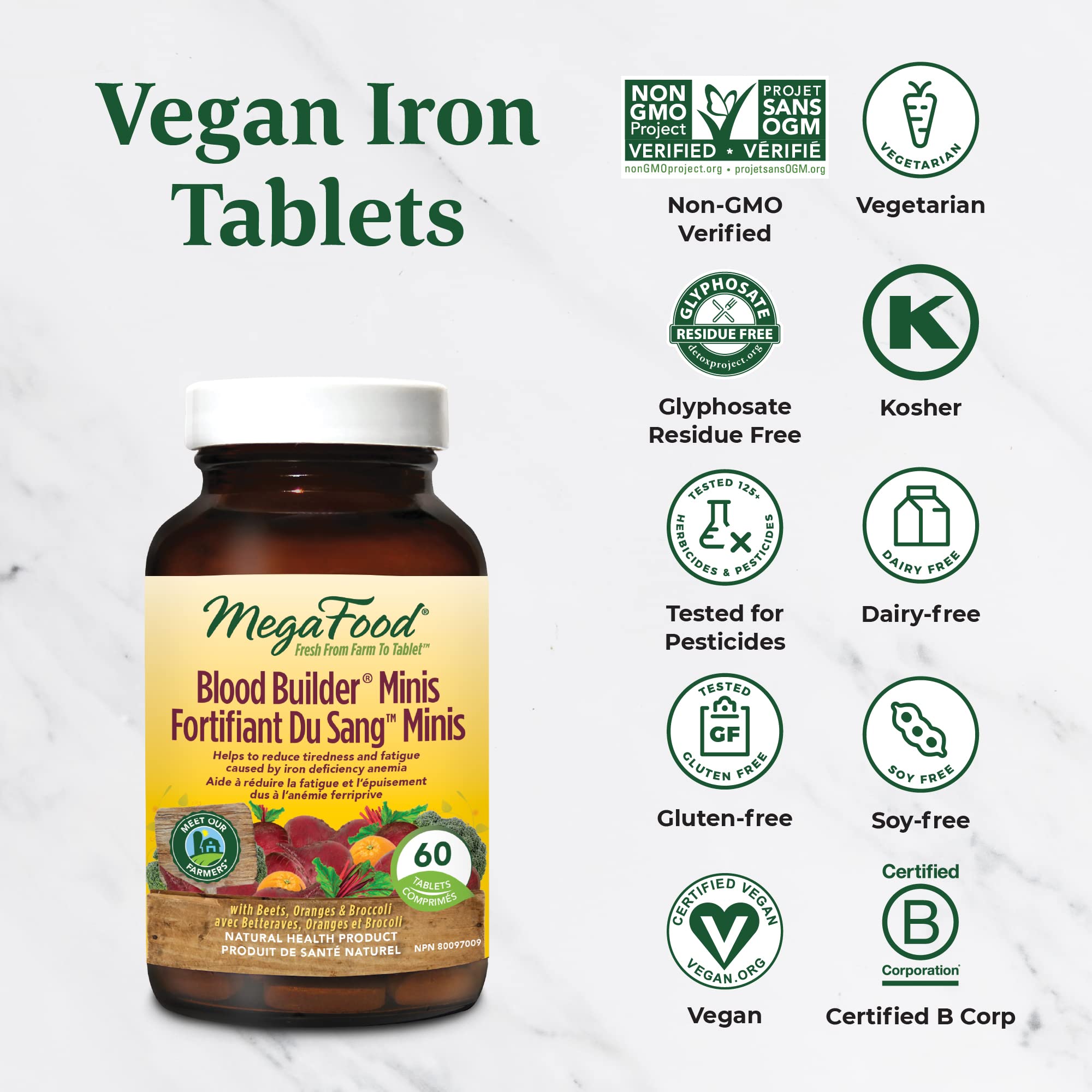 Megafood iron for nutritional support