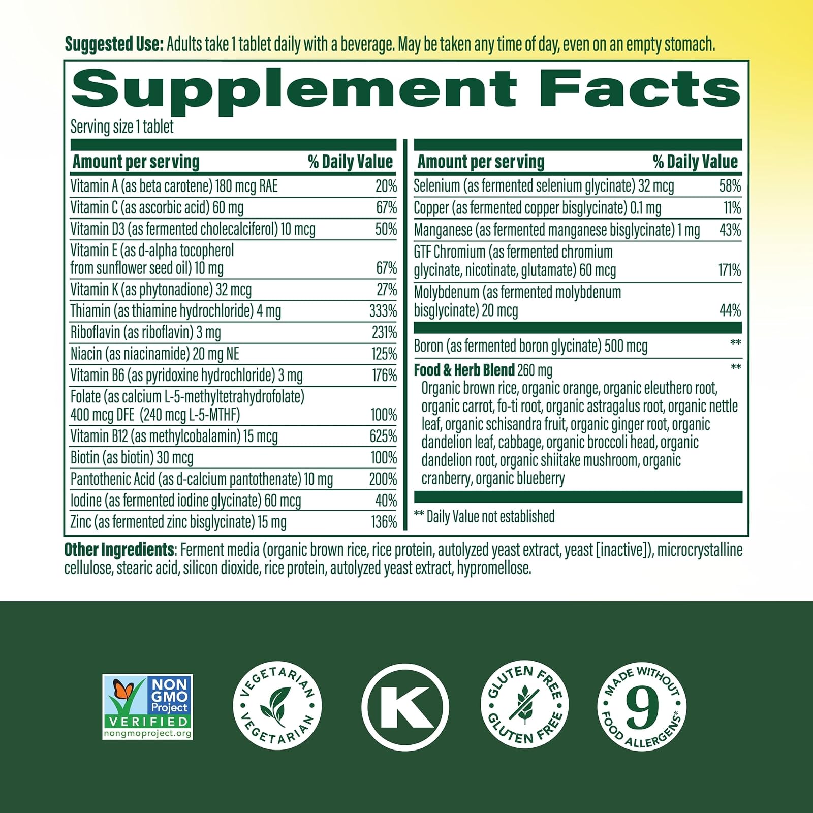 MegaFood multivitamin for active lifestyle