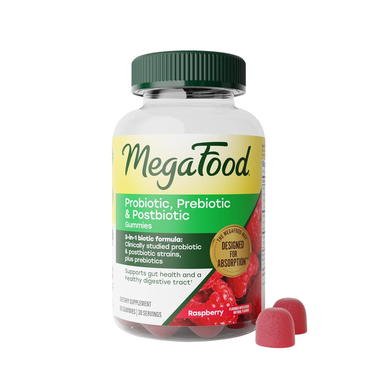 MegaFood raspberry probiotic gummies