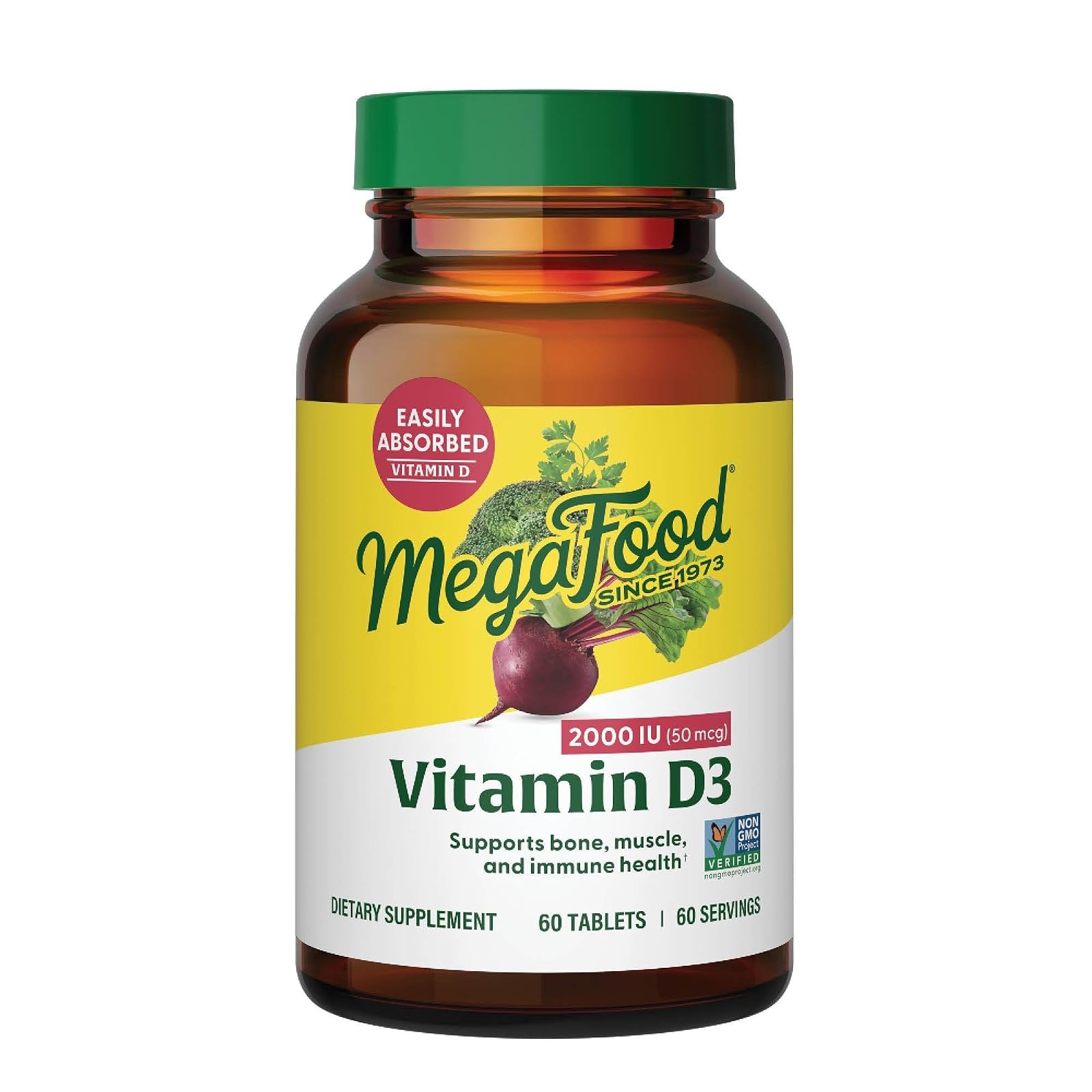 MegaFood Vitamin D3 2000 IU tablets