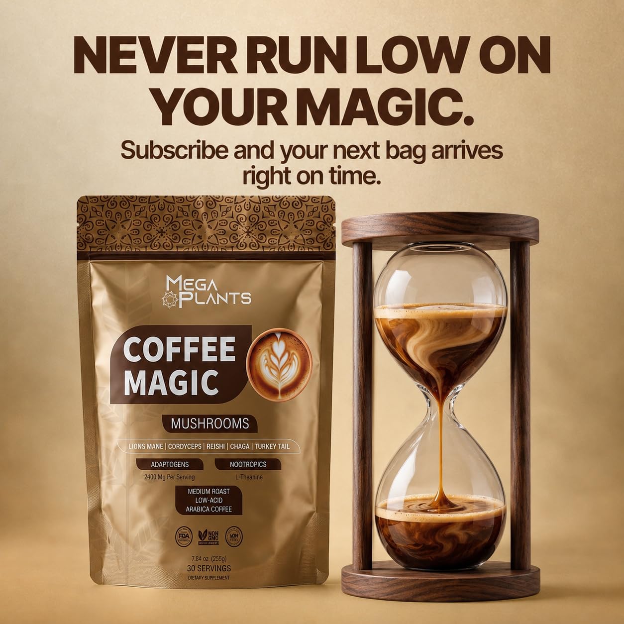 MegaPlants coffee for wellness boost