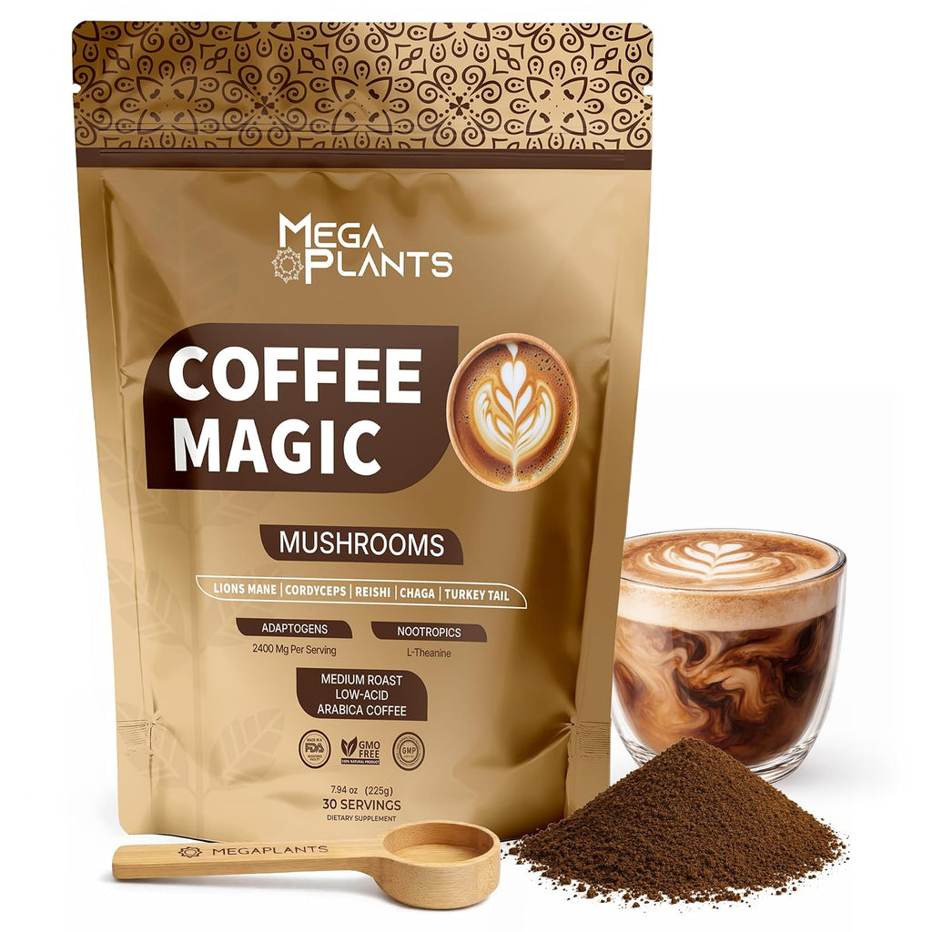 MegaPlants mushroom coffee medium roast
