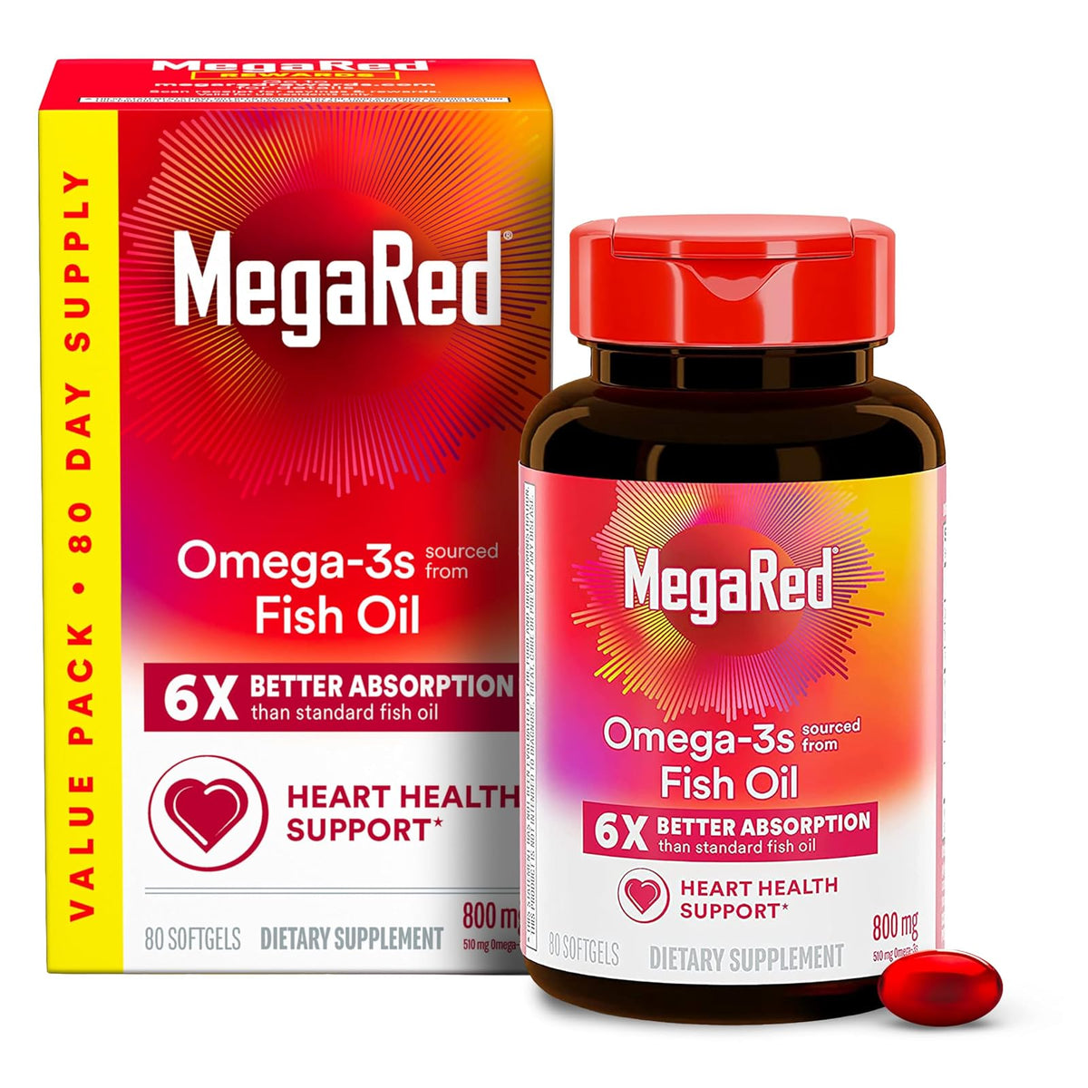 MegaRed fish oil softgels