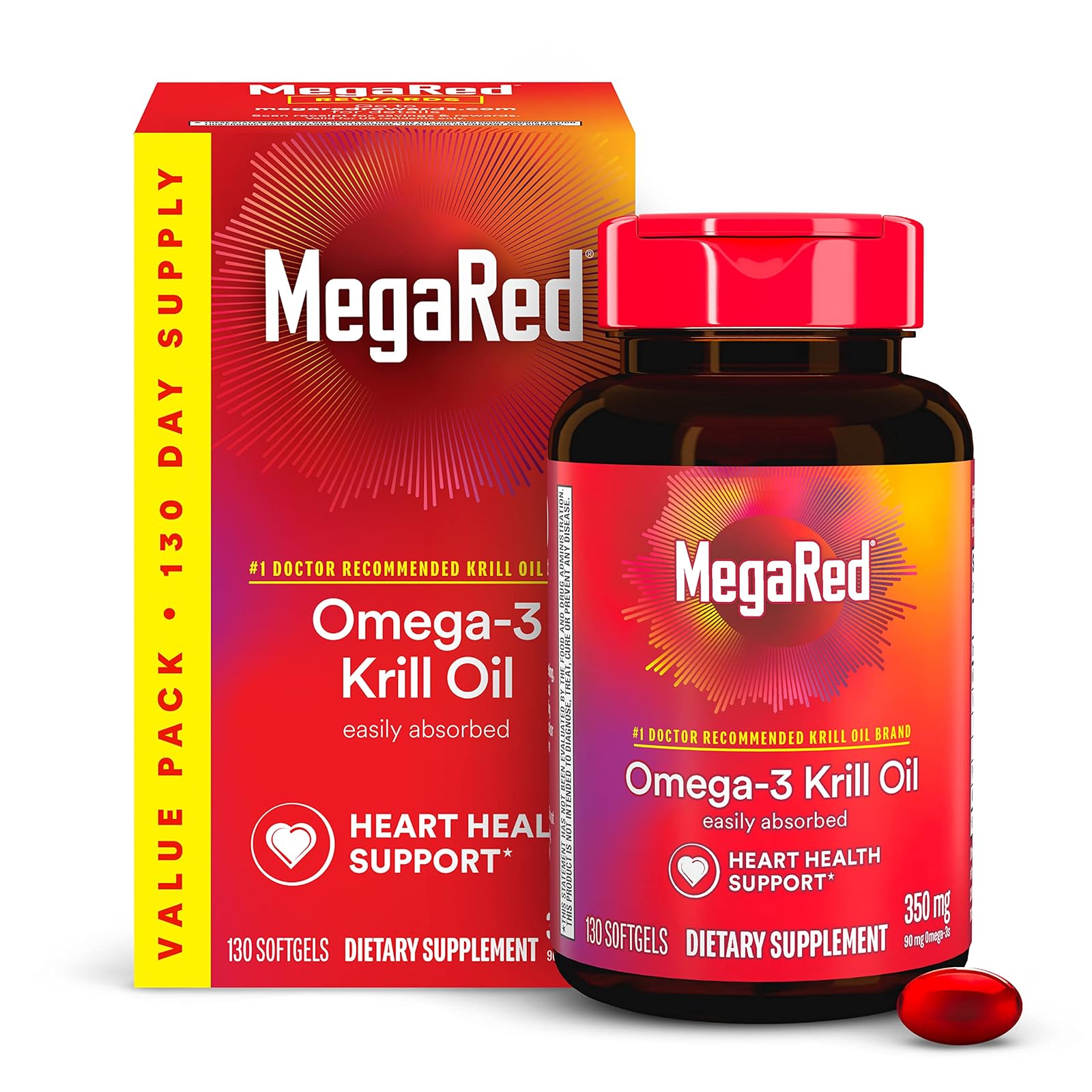 MegaRed krill oil softgels