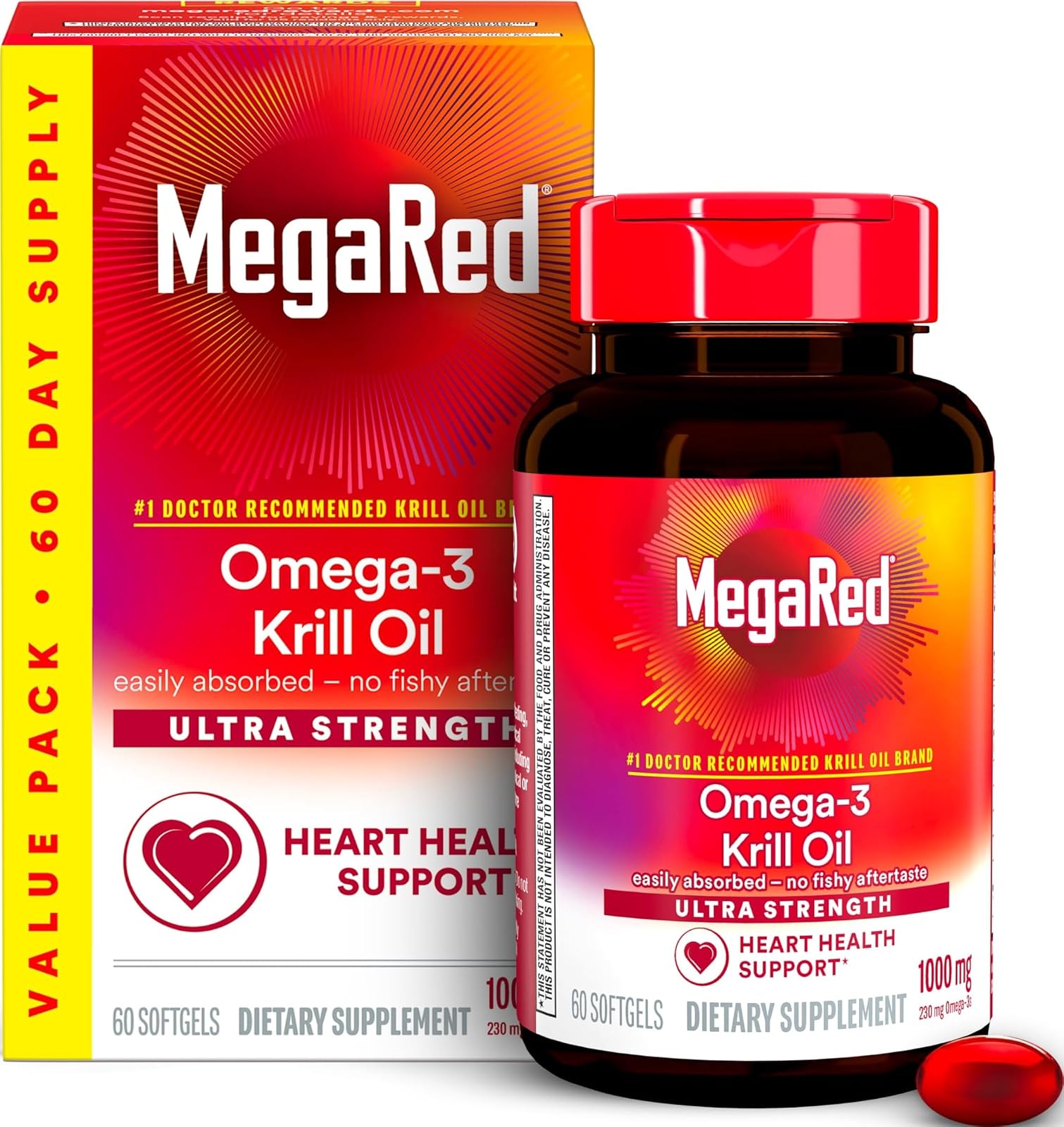 MegaRed krill oil softgels