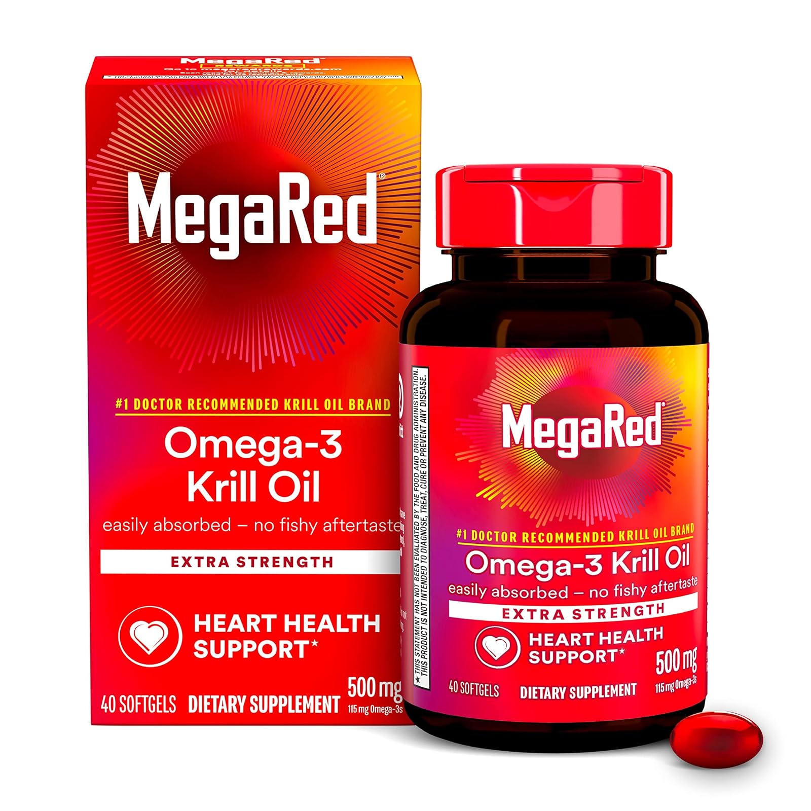 MegaRed krill oil softgels