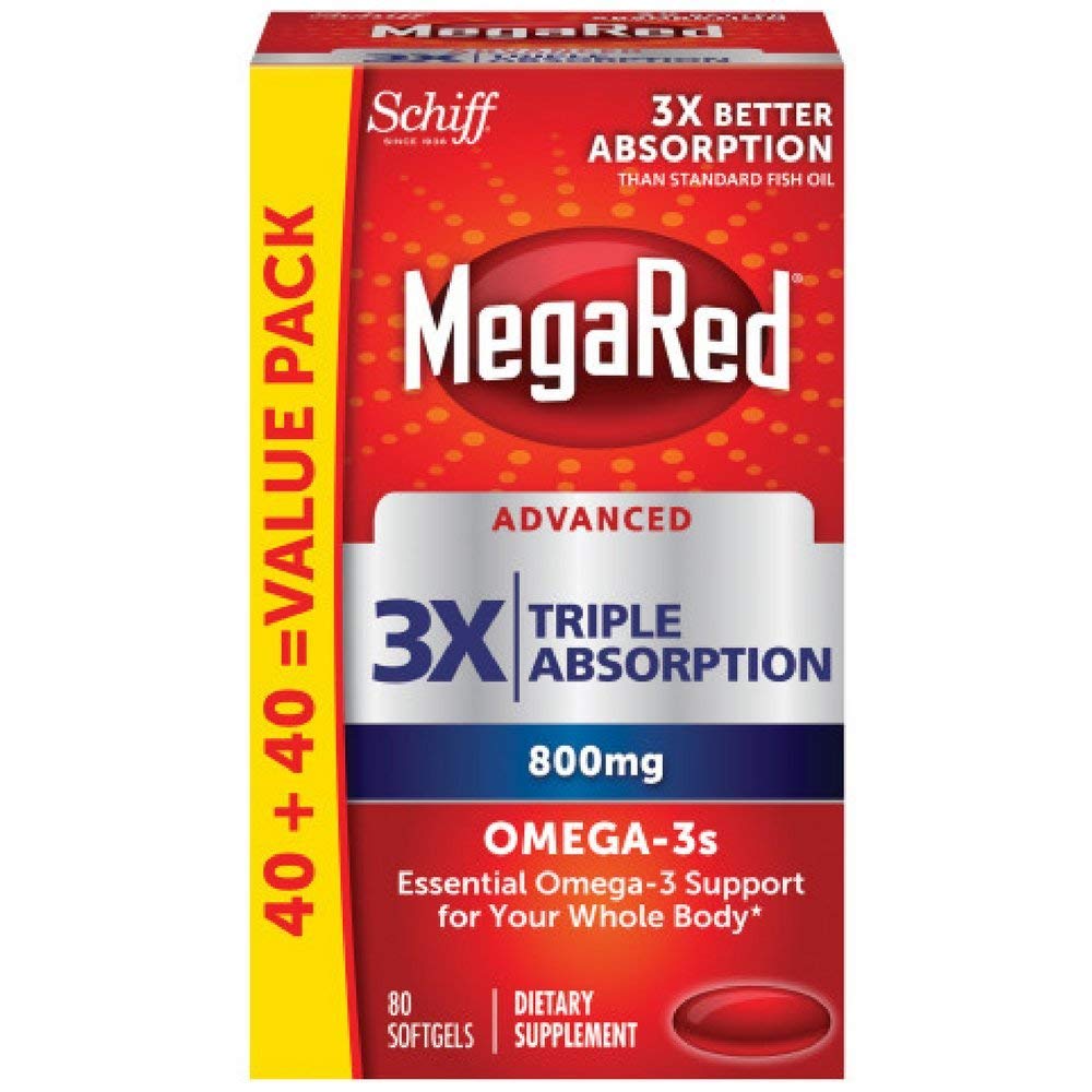 MegaRed Omega-3 softgels for heart health