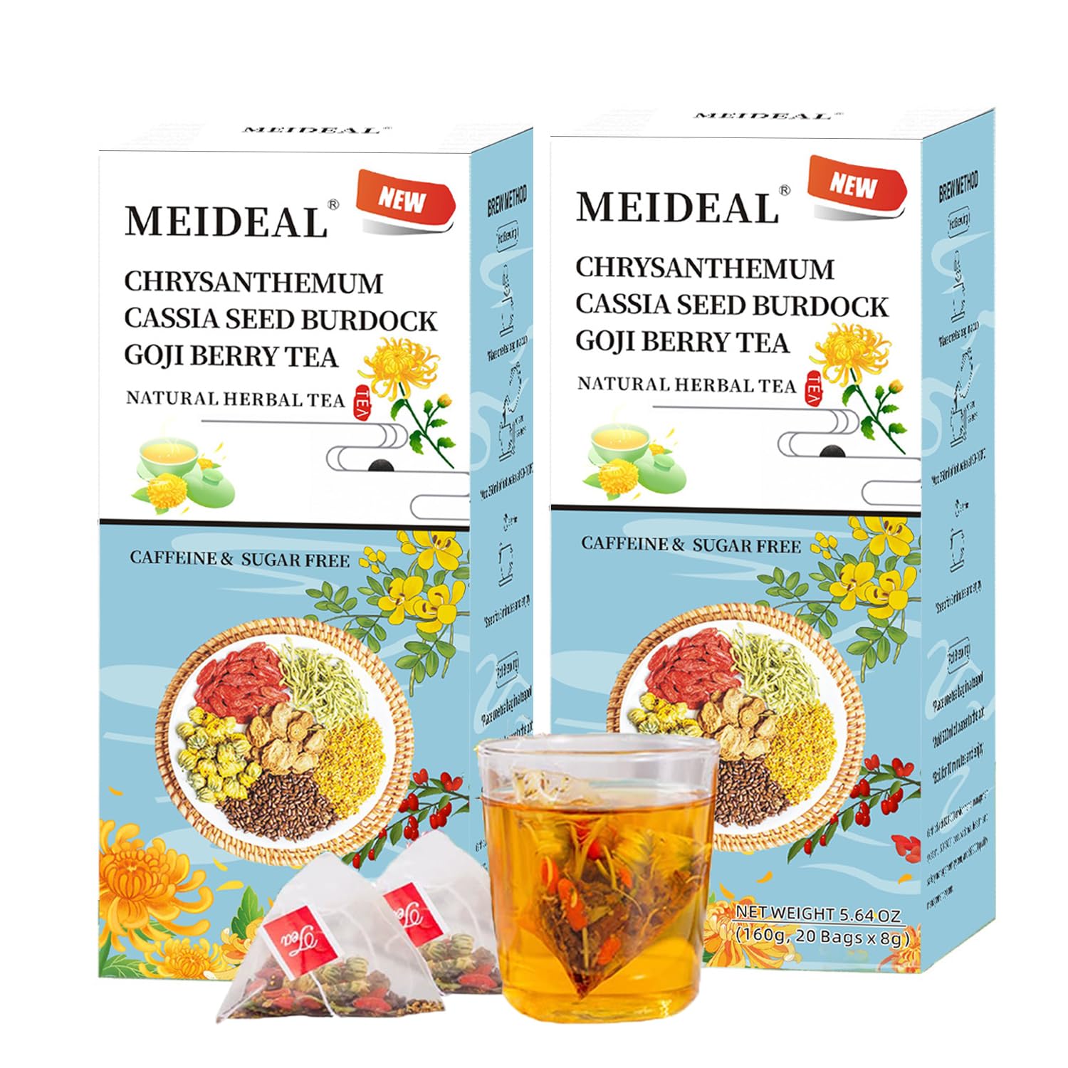 Meideal herbal tea for relaxation