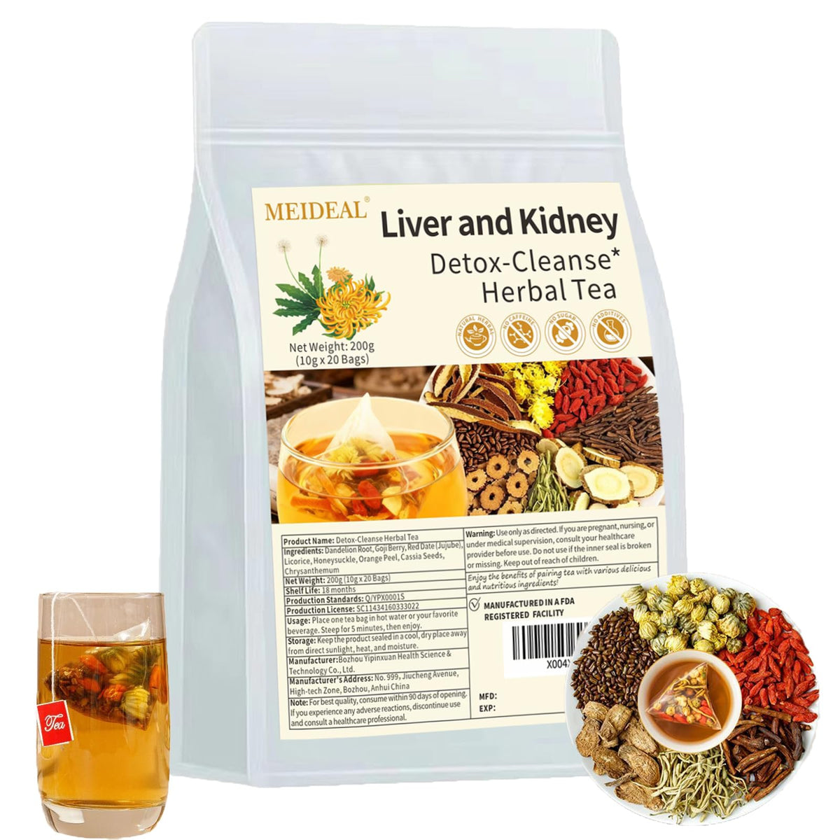 Meideal kidney and liver detox tea