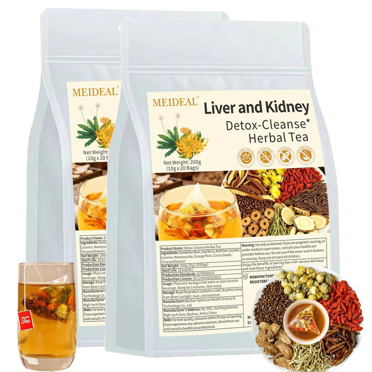 Meideal kidney and liver detox tea